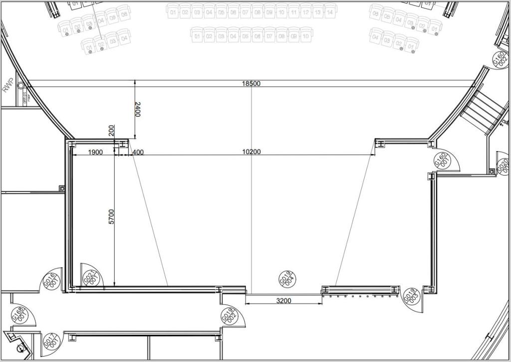 Orkney Theatre stage plan at the KGS school in Kirkwall in Orkney ...